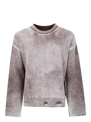 REPRESENT Fade Out Reversible Knitted Sweater - Gray