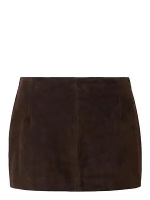 Nour Hammour Avery Suede Mini Skirt - Lightbrown