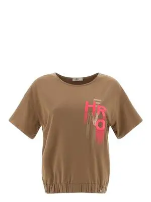 HERNO Herno Logo Embroidered Round Neck T-Shirt