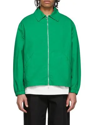 JIL SANDER Zip-up Cotton Jacket - Green