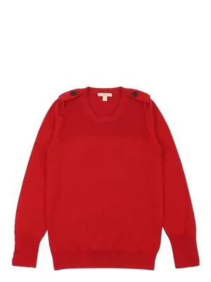 Burberry Button Detail Pullover - Red