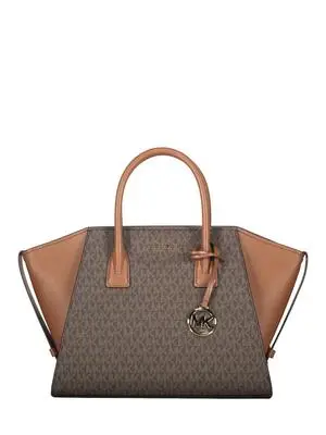 Michael Kors Michael Kors Logo Satchel Tote Bag Brown