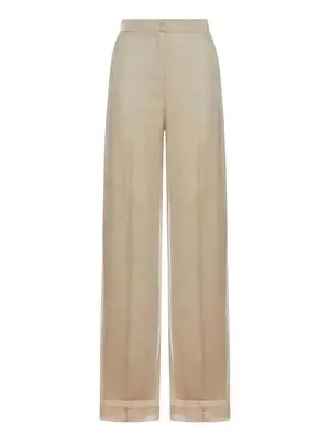 Max Mara Wide-leg Tailored Trousers - Sand