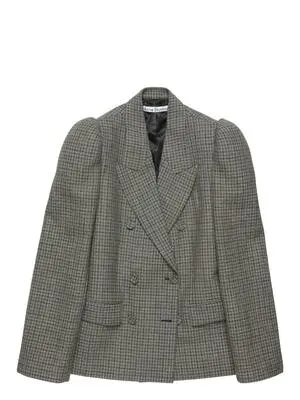 Acne Studios Houndstooth Double-breasted Blazer - Gray
