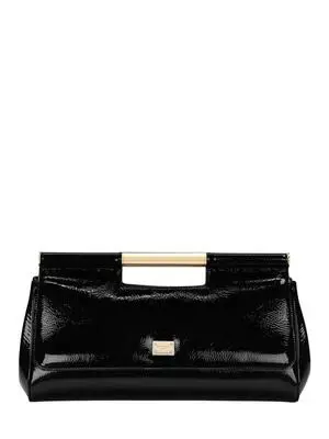 Dolce & Gabbana Logo Plaque Clutch Bag - Black