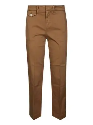 Liu Jo Logo Plaque Cropped Trousers - Brown