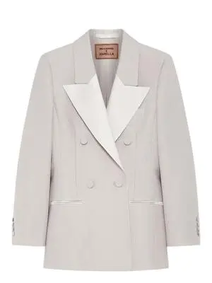 Marella Double-breasted Peak Lapel Blazer - Ivory