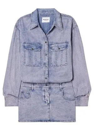 Isabel Marant Étoile Long-sleeved Denim Shirt Dress - Blue