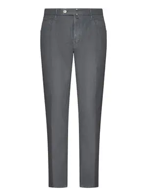 Incotex Mid-rise Straight-leg Chinos - Black