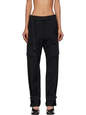 Sacai Belted Cargo Trousers - Black