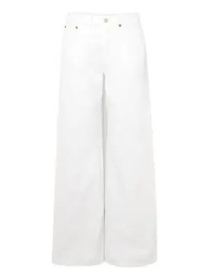 RE/DONE Re/Done Palazzo Frayed Mid-Rise Wide-Leg Jeans