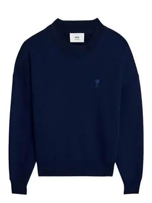 Ami De Coeur Embroidered Crewneck Sweatshirt - Blue