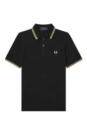 Fred Perry M12 Logo-embroidered Polo Shirt - Black