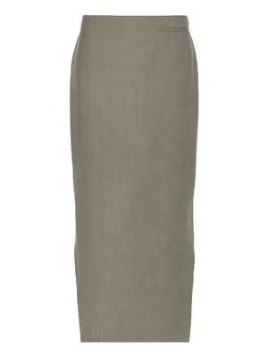Givenchy High-low Hem Wool Skirt - Gray