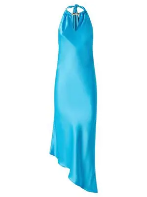 Pinko Halter-neck Asymmetrical Dress - Blue