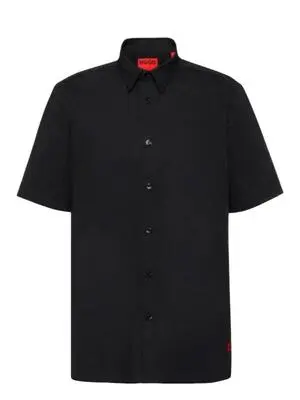 Hugo Boss Ebor Button-down Short Sleeve Shirt - Black