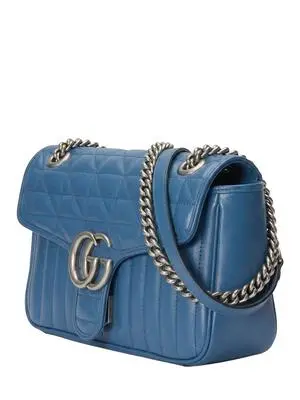 Gucci Gucci GG Marmont Small Shoulder Bag Blue