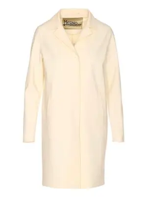 Herno Single-breasted Long-sleeved Coat - Nude
