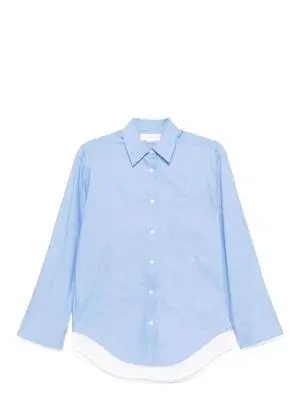 Victoria Beckham Long Sleeve Shirt - Blue