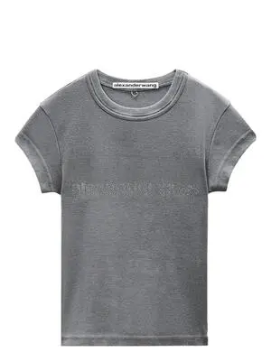 ALEXANDER WANG Alexander Wang Logo Embellished Crewneck T-Shirt