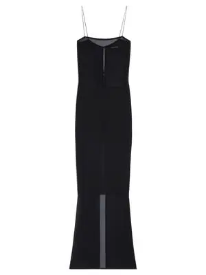Jacquemus Long Sheer Strap Maxi Dress - Black