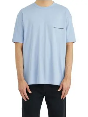 Comme Des Garçons Logo-print Cotton T-shirt - Blue