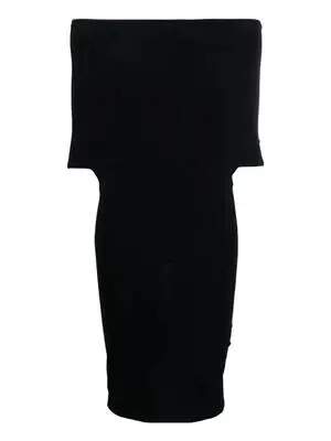Wardrobe.NYC Off-the-shoulder Bodycon Minidress - Black