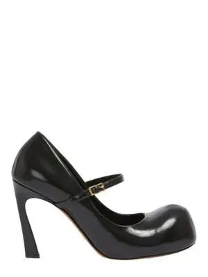Marni Leather New Wave Mary Jane Pumps - Black