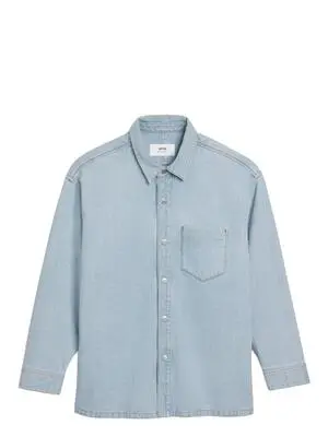 Ami De Coeur Denim Overshirt - Gray