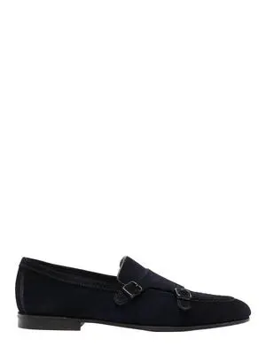 Santoni Double-buckle Loafers - Black