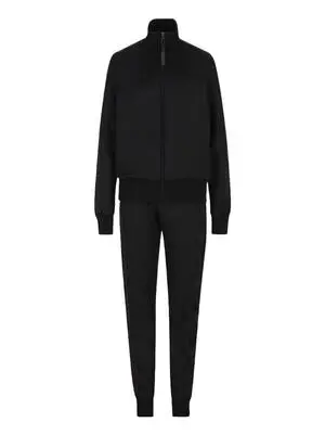 Fendi Logo Embossed Two-piece Tracksuit - Black