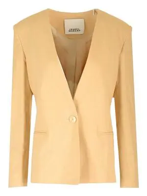 Isabel Marant Étoile Single-breasted Collarless Blazer - Nude