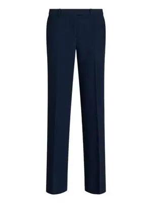 Etro Pressed-crease Straight-leg Tailored Trousers - Black