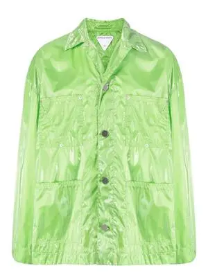 Bottega Veneta Glossy Single-breasted Jacket - Green