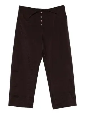 Studio Nicholson Button-front Wide Leg Trousers - Black