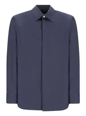 JIL SANDER Concealed Button Shirt - Blue