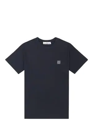 Stone Island Logo Patch Crewneck T-shirt - Blue