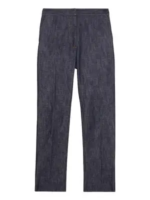 BURBERRY Burberry Straight Fit Monogram Motif Japanese Denim Jeans