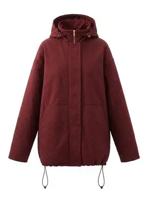 Gucci Gg All-over Motif Reversible Hooded Parka - Brown
