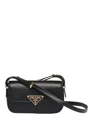 Prada Leather Shoulder Bag - Black