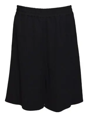 JIL SANDER Honeycomb Relaxed Fit Shorts - Black