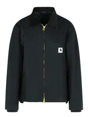 Sacai Sacai X Carhartt Logo Patch Zip-Up Jacket Black