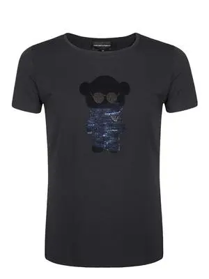 Emporio Armani Emporio Armani Bear Pattern Round Neck T-shirt No