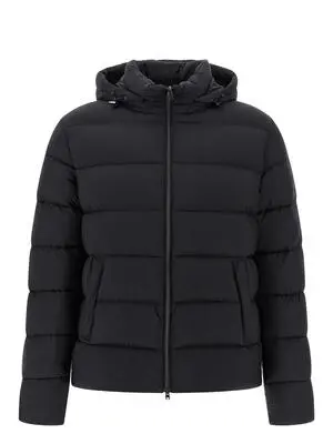 Herno Herno Hooded Quilted Bomber Jacket Blue