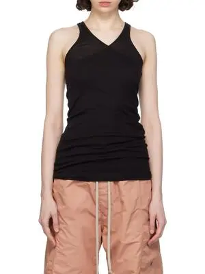 Rick Owens Asymmetrical Layered Sleeveless Tank Top - Black