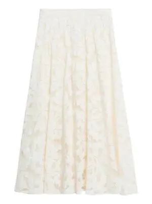 MAX MARA Max Mara Studio High Waist Lace Midi Skirt