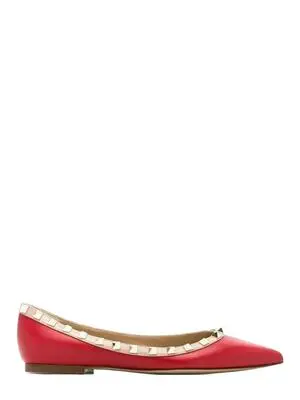 Valentino Garavani Rockstud Ballerina Flats - Red
