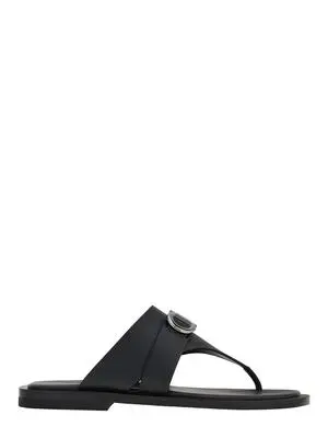 FERRAGAMO Gancini Embellished Sandals - Black