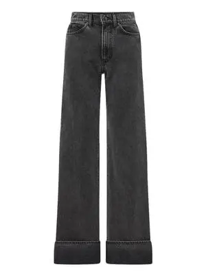 Veronica Beard High-rise Wide-leg Jeans - Black
