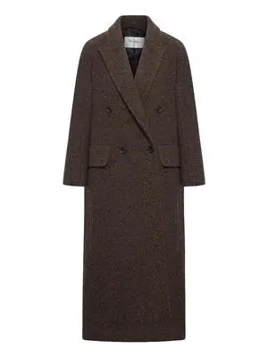 Max Mara Double Breasted Long Coat - Black